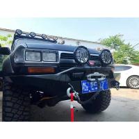 China Black Cover Front Bumper Guard For Toyota Land Cruiser 80 Series for sale