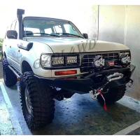 China Black Cover Front Bumper Guard For Toyota Land Cruiser 80 Series for sale