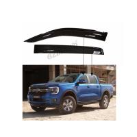 China Window Rain Guard Vent Visor For Ford Ranger 2022 Black Acrylic Plastic for sale