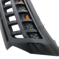 China Matte Black Front Grill Mesh With White Amber LED Lights Car Accessories for sale