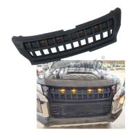 China Matte Black Front Grill Mesh With White Amber LED Lights Car Accessories for sale