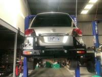 China Car Rear Bumper Guard Steel Bull Bar For LC200 Land Cruiser 200 Series 2008-2015 for sale