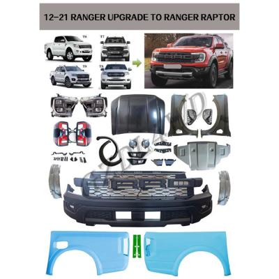 China Plastic 4x4 Body Kits For Ranger T6 T7 T8 Upgrade To T9 Raptor Facelift Body Kit for sale