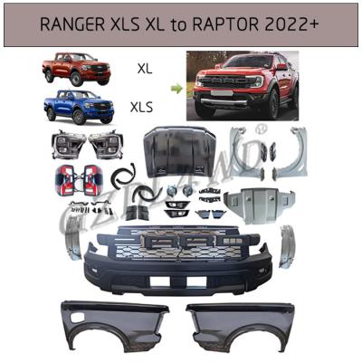 China Black 4x4 Conversion Kit For Ranger 2022 T9 XL XLS Upgrade To Raptor 1/1 Body Kits for sale
