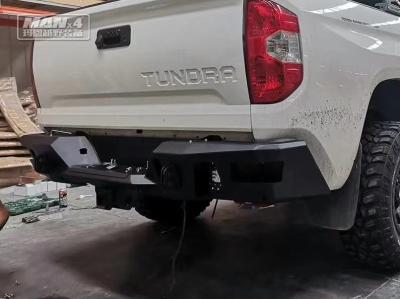 China Purple Horn Rolled Steel Rear Bumper For Tundra 2007-2020 Black Back Bumper Guard for sale