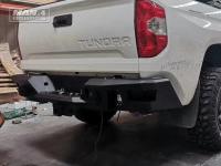 China Purple Horn Rolled Steel Rear Bumper For Tundra 2007-2020 Black Back Bumper Guard for sale