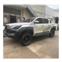 China Purple Horn 4x4 Body Kits Grille Front And Rear Bumper Kits For Hilux 15-21 Modified To Gr Sport 2021+ With Light for sale
