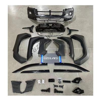 China Purple Horn 4x4 Body Kits Grille Front And Rear Bumper Kits For Hilux 15-21 Modified To Gr Sport 2021+ With Light for sale