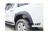 China Car Black Toyota Hilux Pick Up Fender Flares 2015 2016 Without Decorative Screws for sale