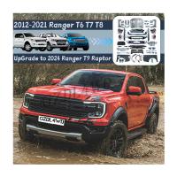 China ABS Full Set Bodykit Car Body Systems For Ranger T6 T7 T8 Upgrade To T9 2022 Raptor Widebody With Side Step bumper for sale