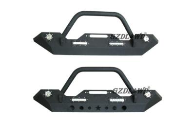 China Steel 4X4 Front Bumper Guard With LED Lights Jeep Wrangler 2007 - 2014 for sale