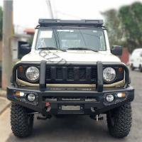 China Black Paint 4x4 Steel Car Front Bumper For Jimny 2019+ Front Bull Bar Bumper for sale