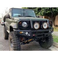 China Black Paint 4x4 Steel Car Front Bumper For Jimny 2019+ Front Bull Bar Bumper for sale