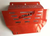 China Steel Skid Bash Plate For Isuzu Dmax 2008-2012 4WD Parts Engine Protector Cover Red for sale