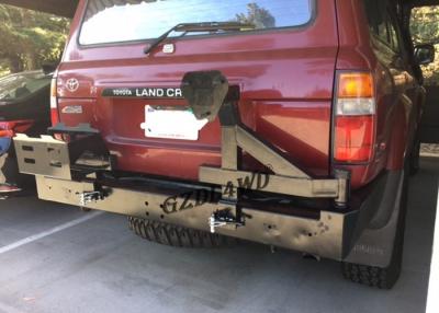 China Toyota LC80 Car Body Kits Heavy Duty Rolled Steel Rear Bumper Off Road for sale