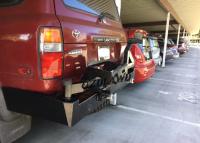 China Toyota LC80 Car Body Kits Heavy Duty Rolled Steel Rear Bumper Off Road for sale
