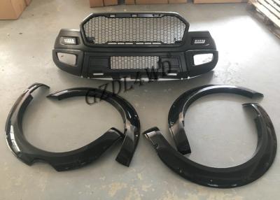 China Matte Black Front Bumper 4x4 Body Kits For Ranger 15 - 17 With Fog Lights for sale