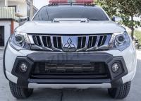 China Matte Black Cover Front Bumper Guard For Mitsubishi L200 Triton 2015 2016 2017 for sale
