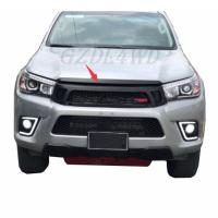 China Toyota Hilux Revo 2015-2016 ABS Hood Bulge Guard Visor Front Hood Bug With Small Trd Logo for sale