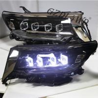 China RGB Angel Eye LED Headlights For Toyota Land Cruiser Prado GXL PW Fj150 2018 2019 for sale