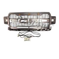 China Led Lights Abs Front Grill Mesh For Ford f150 2018 2019 Pickup Offload for sale