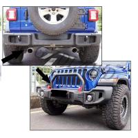 China Steel 4x4 Offload Car Parts Jeep Wrangler Jl 2018+ Rear Bumper Guard for sale