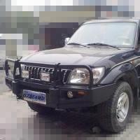 China Rolled Steel 4x4 Front Bumper Bull Bar For Toyota Land Cruiser Prado 90 Series FJ90 for sale