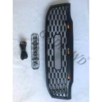 China Mesh Cover Exterior Replacement Front Grill Mesh Abs Black For Toyota Hilux Vigo 2012+ for sale