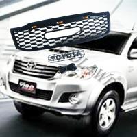 China Mesh Cover Exterior Replacement Front Grill Mesh Abs Black For Toyota Hilux Vigo 2012+ for sale