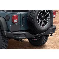 China Jeep JK Wrangler Guard Back Rear Bumper Bar With Spare Frame Black Powder Coated Steel for sale