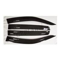 China Ford Ranger 2022 Window Rain Guard Vent Visor Deflector Black Acrylic Plastic Material for sale