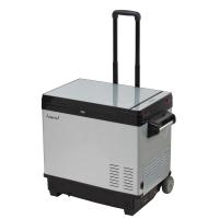China Car Fitment 30L Portable Solar Fridge Refrigerator with Double Door and LFP Battery for sale