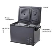 China Portable Handle Fridge for Truck CFC Free 50L Large Capacity DC 12V 24V Car Freezer for sale