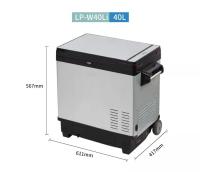 China 12v 24v Dual Temperature Control Portable 40L Compressor Refrigerator for Truck and Car for sale
