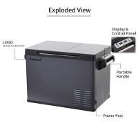 China Portable Handle Fridge for Truck CFC Free 50L Large Capacity DC 12V 24V Car Freezer for sale