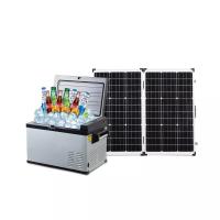 China Solar Mini Fridge Freezer for Car Camping Battery Powered Portable Mini Refrigerator for sale