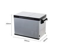 China Dual Zone Fashion Design Solar Charging Refrigerator for Camping 12v Car Fridges for sale