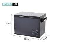 China 16 Kgs Dual Control 30L DC12V 24V Car Freezer Refrigerator Solar Panel Powered for Camping for sale
