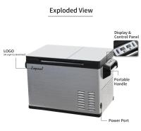 China 35L Car Fridge Portable Dual Zone Refrigerator for Camping and Outdoor Adventures for sale