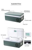 China Temperature-Adjustable 12V 24V Portable Car Small Refrigerator 25L Travel Mini Fridge for sale