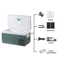China NO App-Controlled 25L Solar Car Freezer Refrigerator with Built-in Replaceable Battery for sale