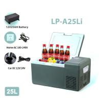 China Compact and Lightweight 25L Car Freezer Refrigerator with Built-in Lithium Battery for sale
