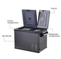 China Yacht Caravan RV Car AnuodanDC Compressor 12V 24V Boat Refrigerator with Fridge Freezer for sale