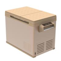China Leapcool DC Optional Battery 12V Camping Dual Zone Portable Freezer COMPRESSOR Car Fridge for sale