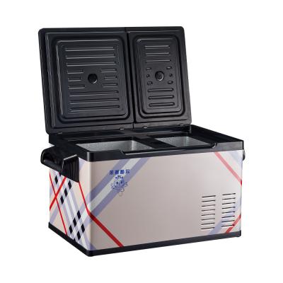 China 35L Portable Camping Outdoor Truck Boat Caravan RV 12V 24V DC Compressor Solar Mini Fridge for sale