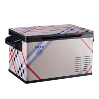 China 35L Portable Camping Outdoor Truck Boat Caravan RV 12V 24V DC Compressor Solar Mini Fridge for sale