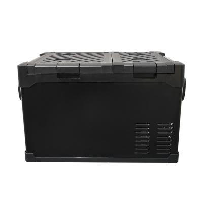 China 35l Dc Compressor Mini Car Refrigerator For Tesla Car Fridge Freezer In Armrest Design for sale