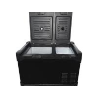 China 35l Dc Compressor Mini Car Refrigerator For Tesla Car Fridge Freezer In Armrest Design for sale