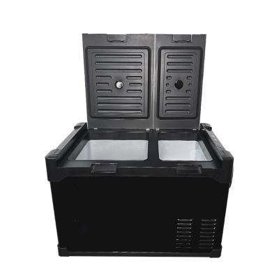 China 12v Dc Compressor Car Fridge 45 Liter Mobile Freezer Car Camping Refrigerator Mini Fridge for sale