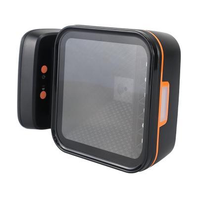 China CMOS 2D Barcode Reader Handsfree Table Top Barcode Scanner Black With USB Interface for sale